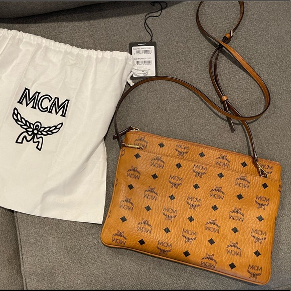MCM | Bags | Authentic Mcm Crossbody Pouch In Visetos Original | Poshmark